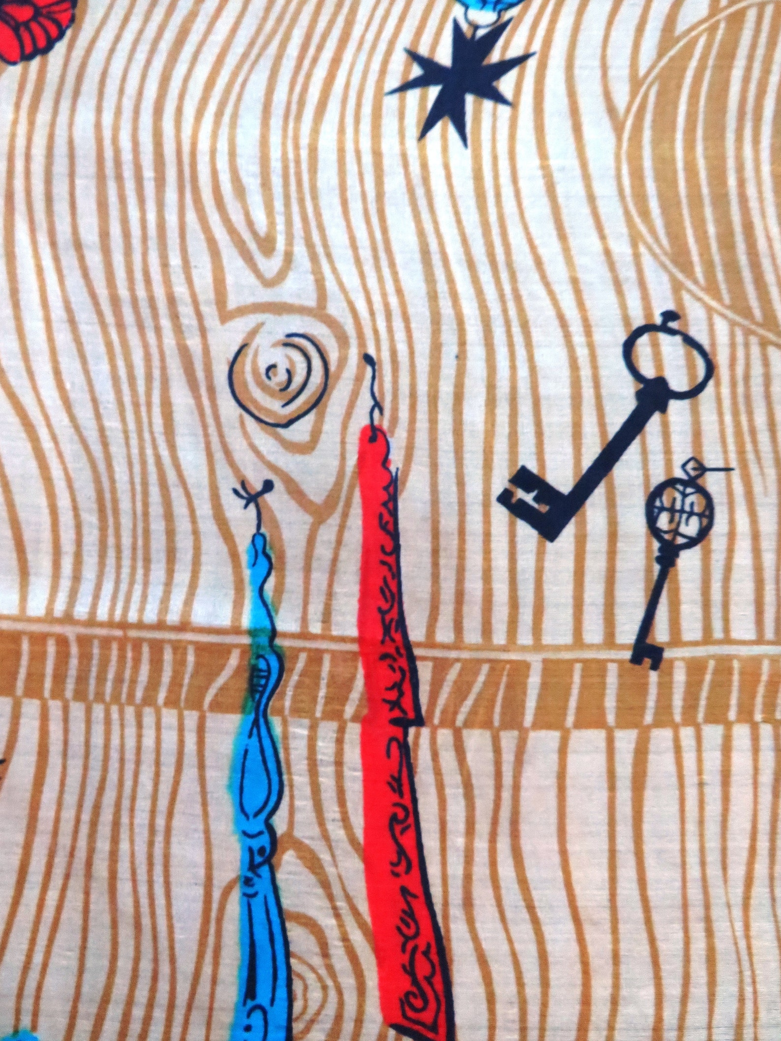 1950s Square Silk Scarf Opera Theme Masquerade Masks Red | Etsy