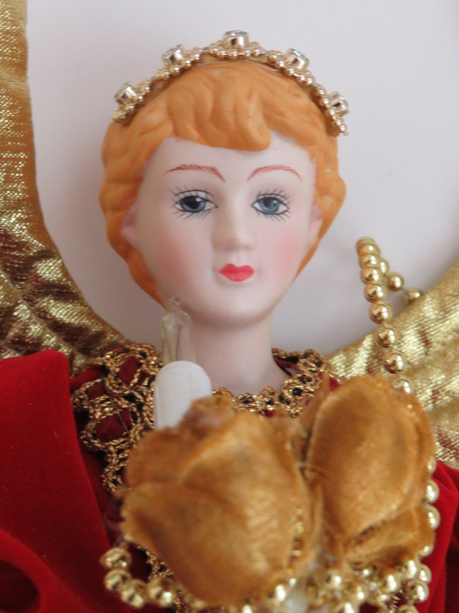 Vintage Victorian Lighted ANGEL Christmas Tree Topper by - Etsy