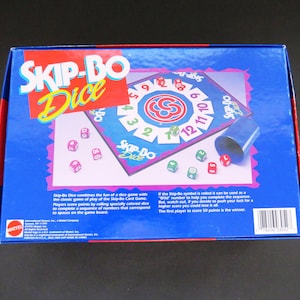 1995 SKIP BO DICE Board Game Complete Boxed Set With Instructions ...