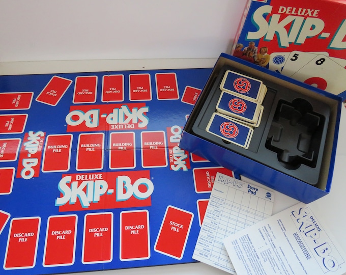 1992 SKIP BO DELUXE Card Board Game - Complete Boxed Set With ...