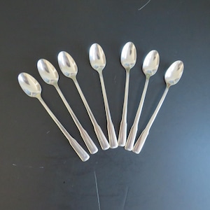 1981 Vintage Stainless Steel Ice Tea Spoons - Oneida ANTARES - Set of 7 ...