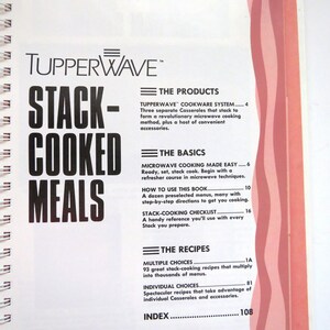 1990 Tupperwave Stack Cooked Meals Cookbook - Recipes for Microwave ...