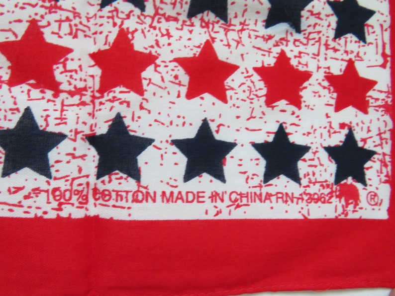 Cotton Stars Theme Scarf Bandana Red White Blue Stars Head - Etsy