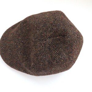 Vintage Wool Brown Tweed Cap by Hanna Hats Ireland - Size Large ...