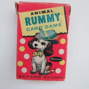 1950s Animal Rummy Card Game Whitman Publishing 4439 Complete Full Deck ...