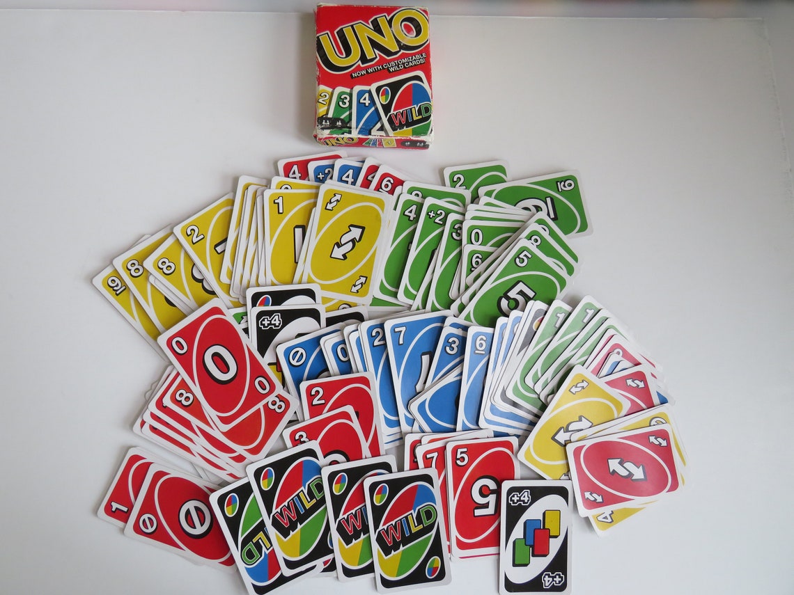 UNO Card Game by Mattel Complete Boxed Set 2 to 10 Players - Etsy