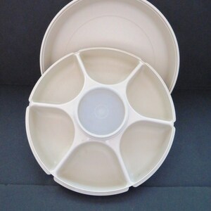 Tupperware Serving Tray with Lid and Dip Holder 6 | Etsy