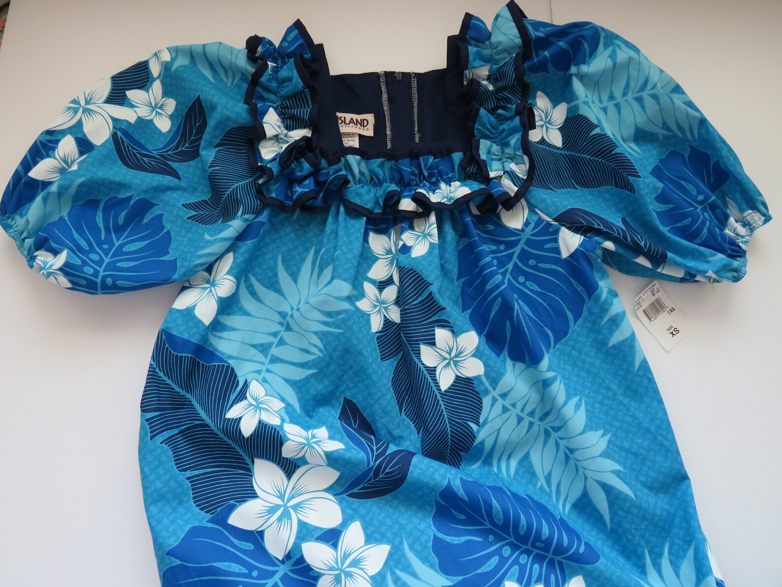 1980s HAWAIIAN Aloha Dress by Island Attitudes - Size XS to S - Bold ...