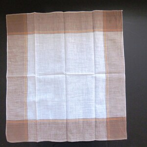 Three Vintage Mens Handkerchiefs Brown Tan Stripes and - Etsy