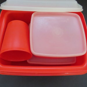 1970s Vintage Tupperware Pak N Carry Lunchbox Set 7 Piece - Etsy