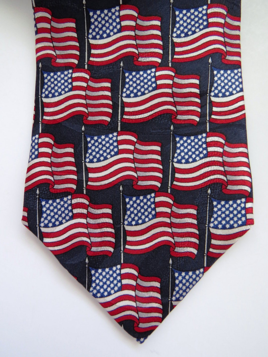 Patriotic AMERICAN FLAGS Silk Novelty Tie Necktie by American ...