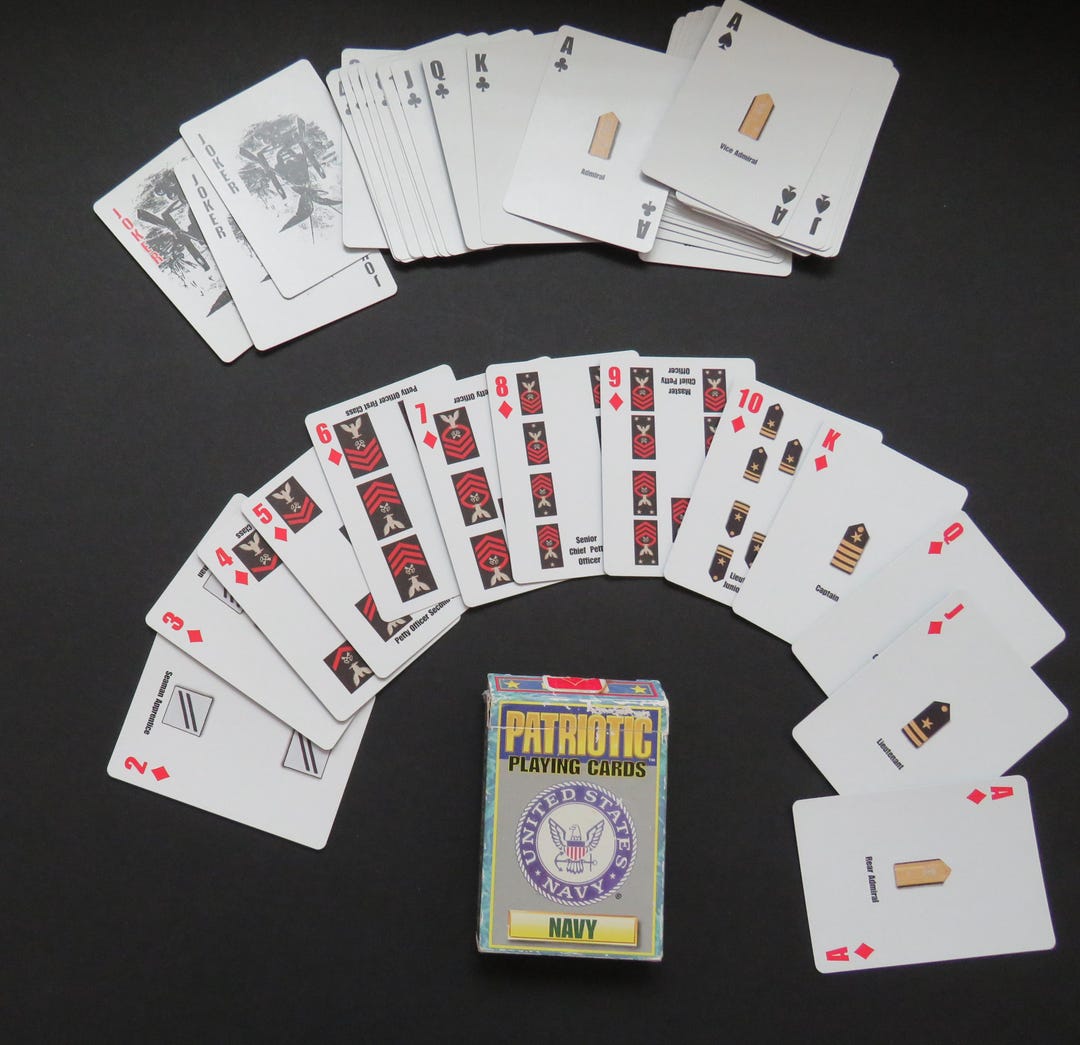 Vintage US NAVY Playing Cards - Bicycle Cards Standard Full Deck ...