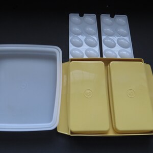 1970s Tupperware Deviled Egg Container - Yellow 4 Pc Hard Boiled Egg ...