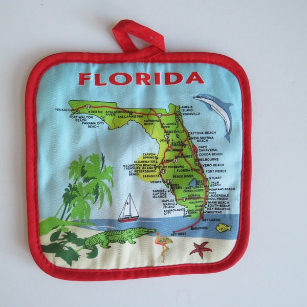 Vintage Florida Pot Holder - Etsy