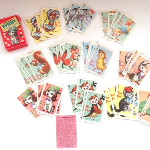 1950s Animal Rummy Card Game Whitman Publishing 4439 Complete Full Deck ...