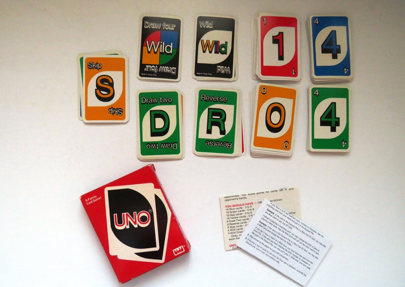 1988 UNO Card Game by International Games Complete Boxed Set - Etsy