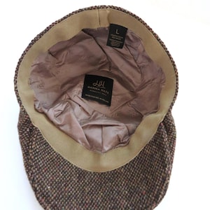 Vintage Wool Brown Tweed Cap by Hanna Hats Ireland - Size Large ...