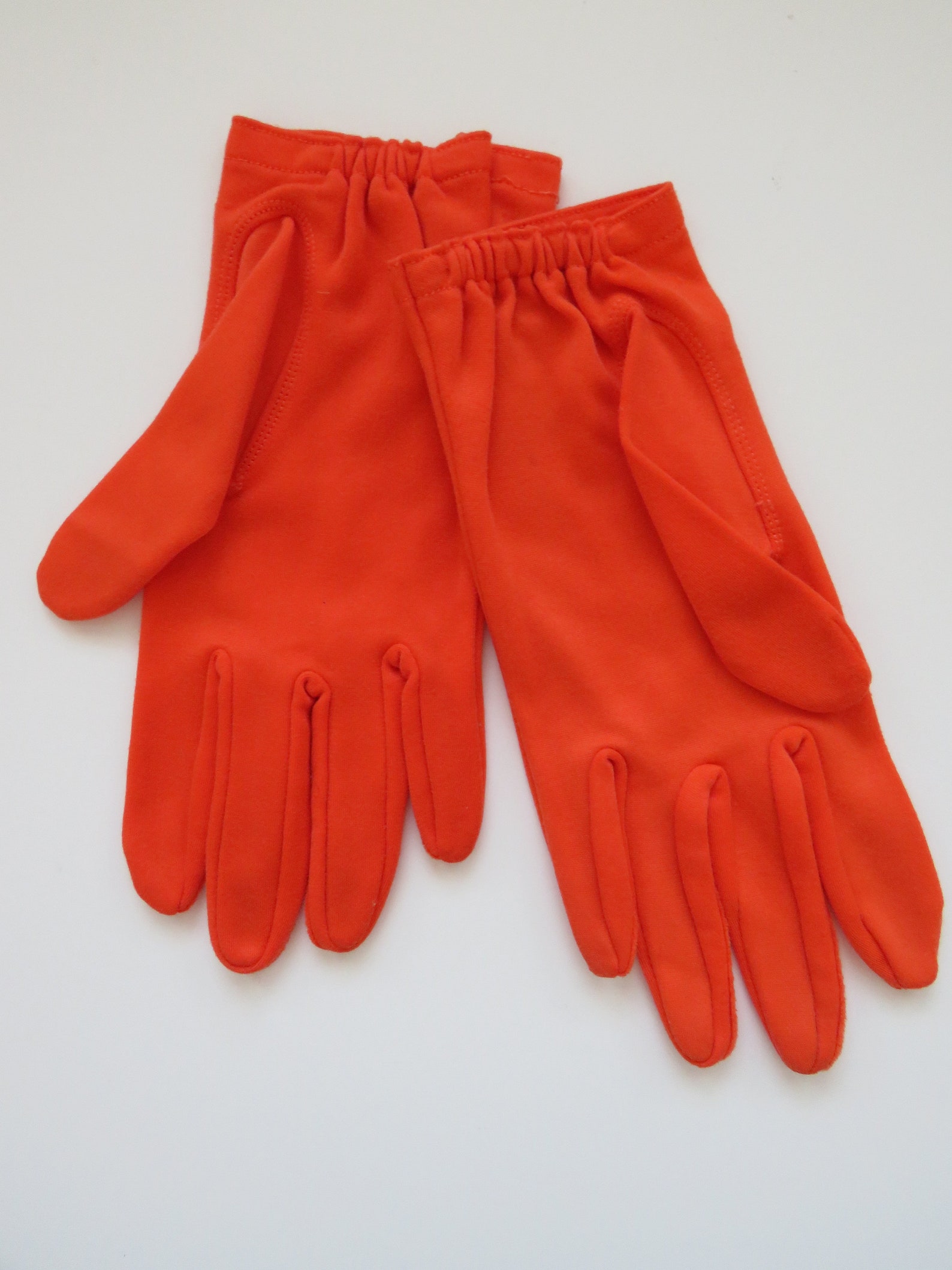 1960s Bright Orange Gloves by Fownes Size 7.5 Nylon - Etsy