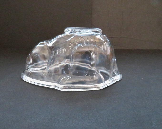 1970s Vintage Clear Glass Bunny Rabbit Jello Mold - Glass Rabbit Candy ...