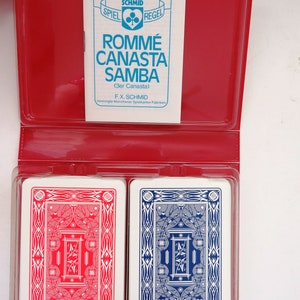 Vintage Romme Bridge Canasta Samba Playing Cards in Box by FX Schmid ...