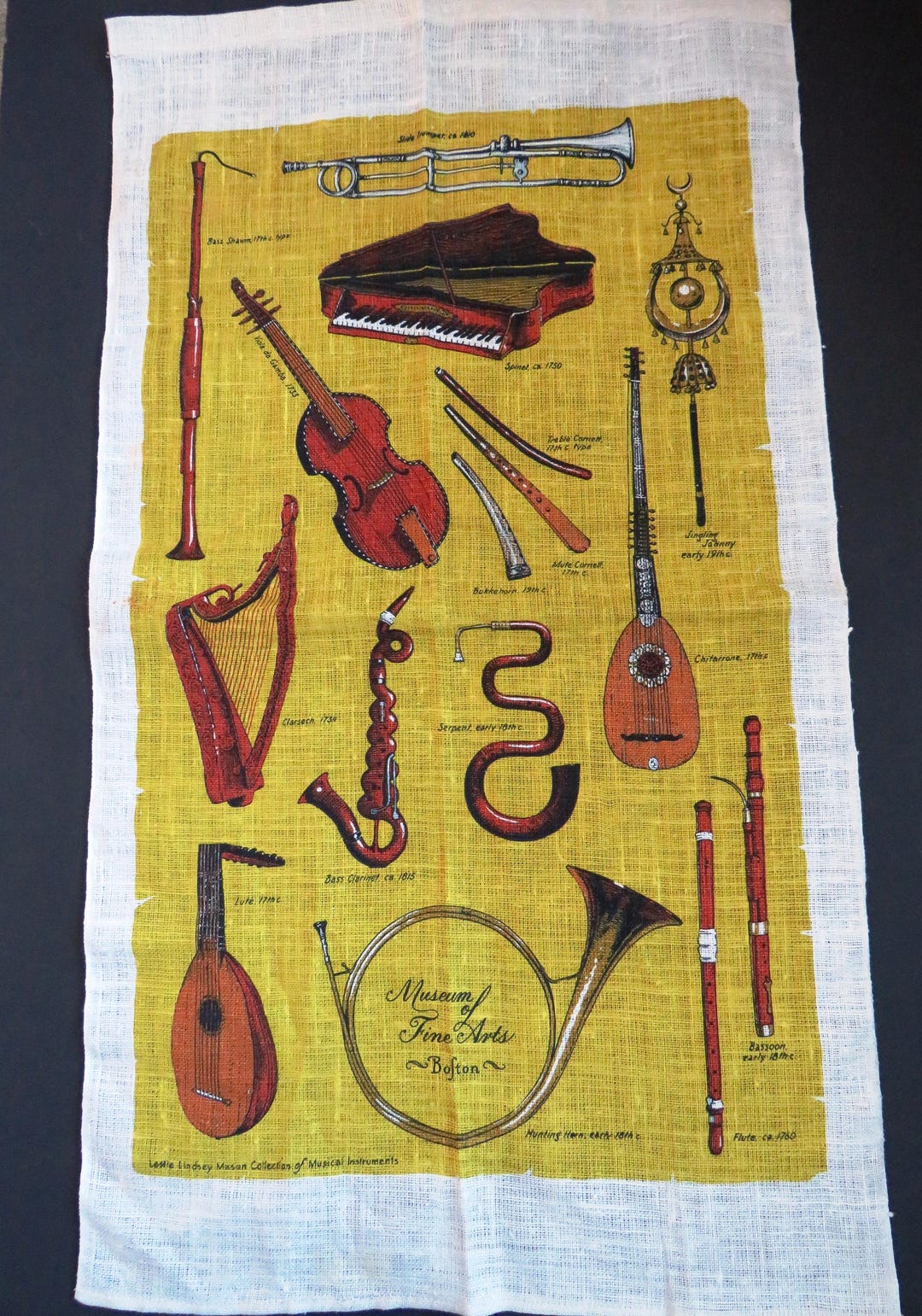 Musical Instruments Linen Tea Towel by Kay Dee - Leslie Lindsey Mason ...