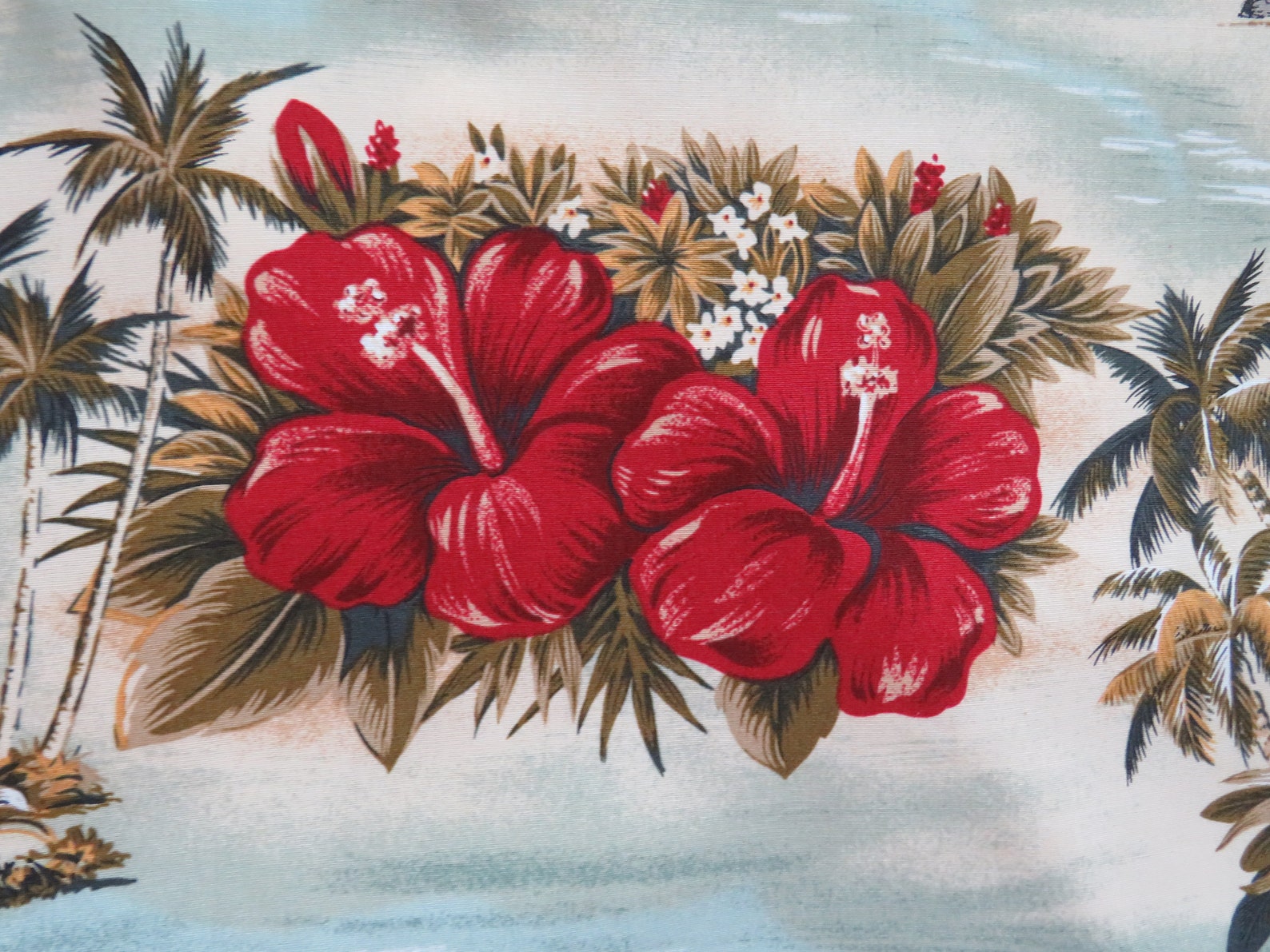 Mens Hawaiian Aloha Shirt by RJC Size 2XL Tropical Red - Etsy