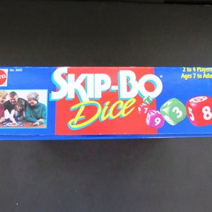 1995 SKIP BO DICE Board Game Complete Boxed Set With Instructions ...
