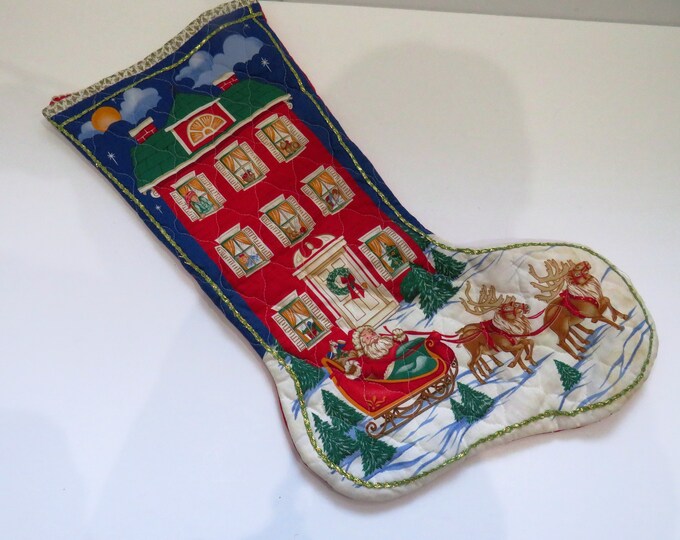 Large COMPLETED Quilted Christmas Stocking - A Visit From Saint ...