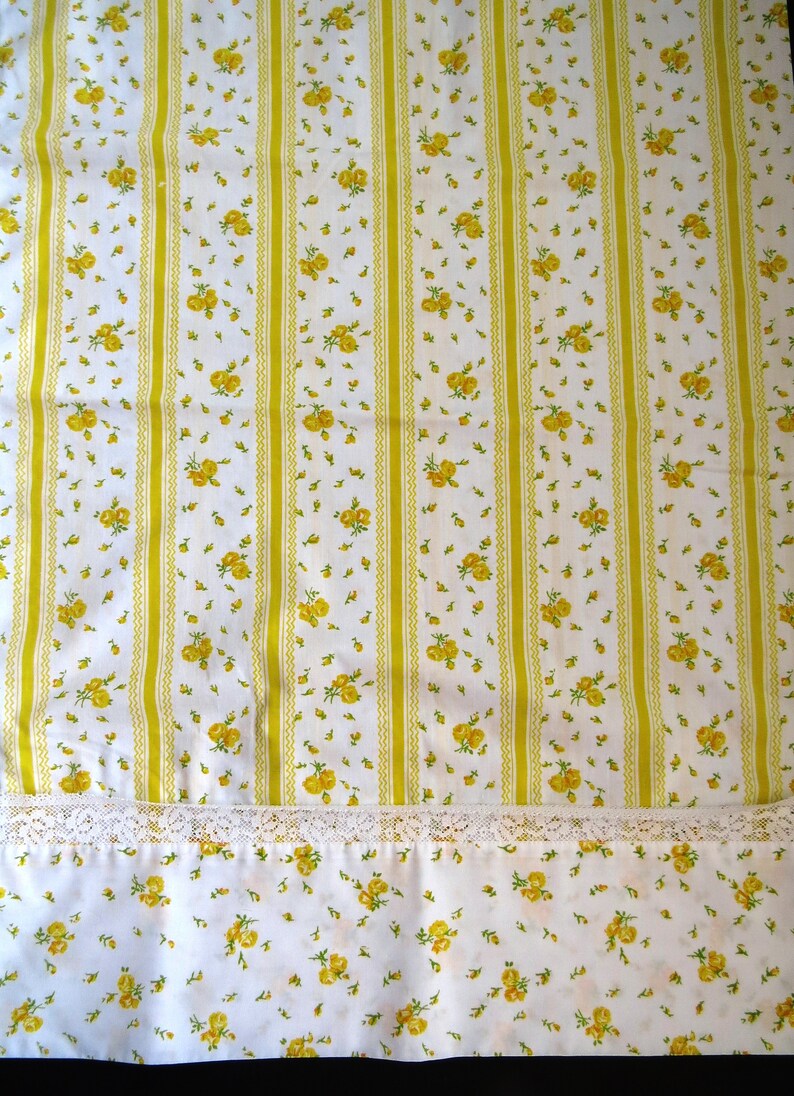 Yellow Roses Twin Flat Sheet by JC Penney Yellow Rose Buds - Etsy