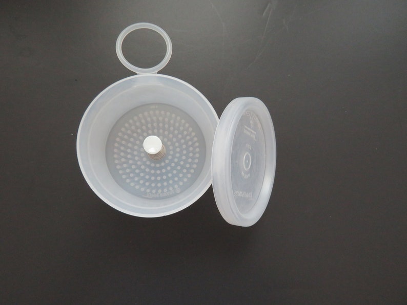 Vintage Tupperware 2 Piece Scrubber With Spring and Seal - Etsy