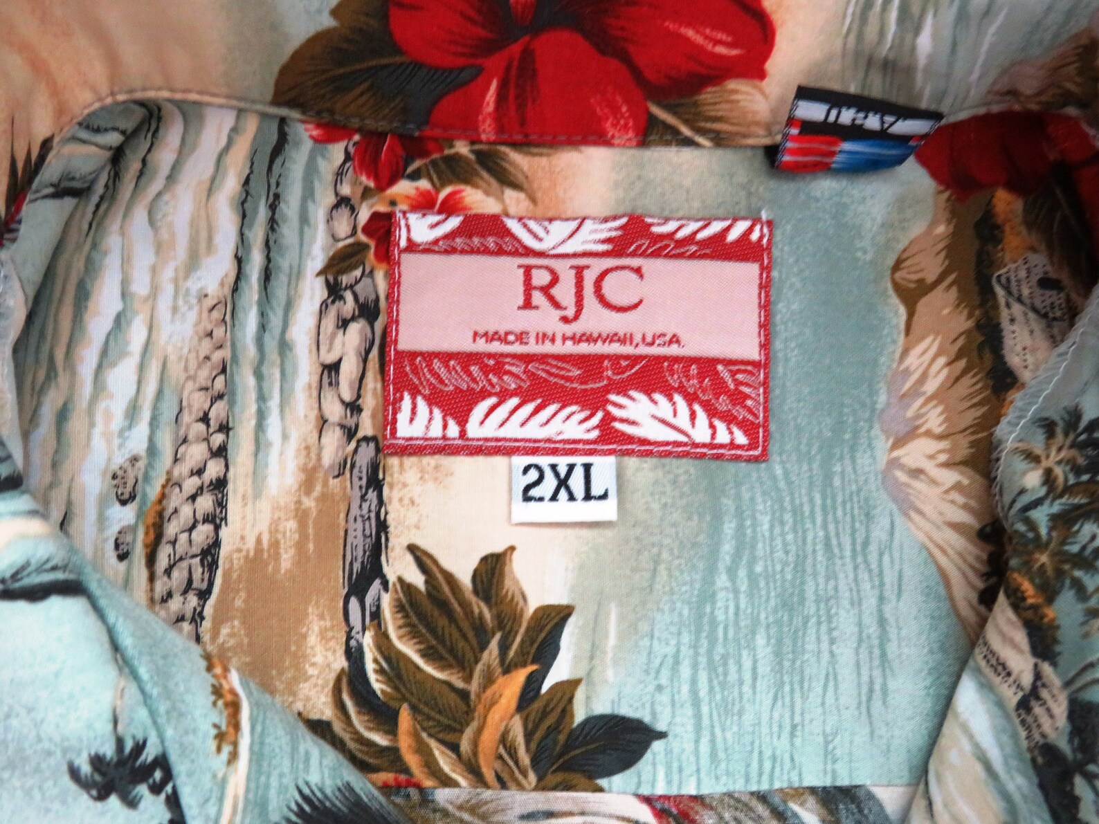 Mens Hawaiian Aloha Shirt by RJC Size 2XL Tropical Red - Etsy