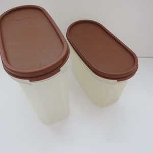 1980s Tupperware Modular Mates With Brown Lids Two Oval | Etsy
