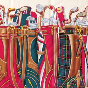 Large Golf Theme Silk Scarf by Ralph Lauren Golf Clubs Golf - Etsy
