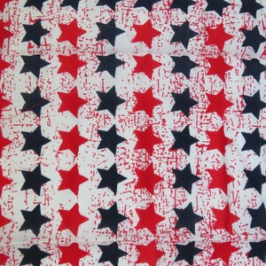 Cotton Stars Theme Scarf Bandana - Red White Blue Stars - Head Wrap ...