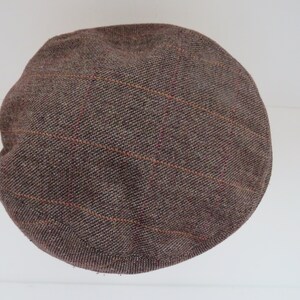 Vintage Brown Tweed Cap by Seifter Associates by Framar Size 7 5/8 XL ...