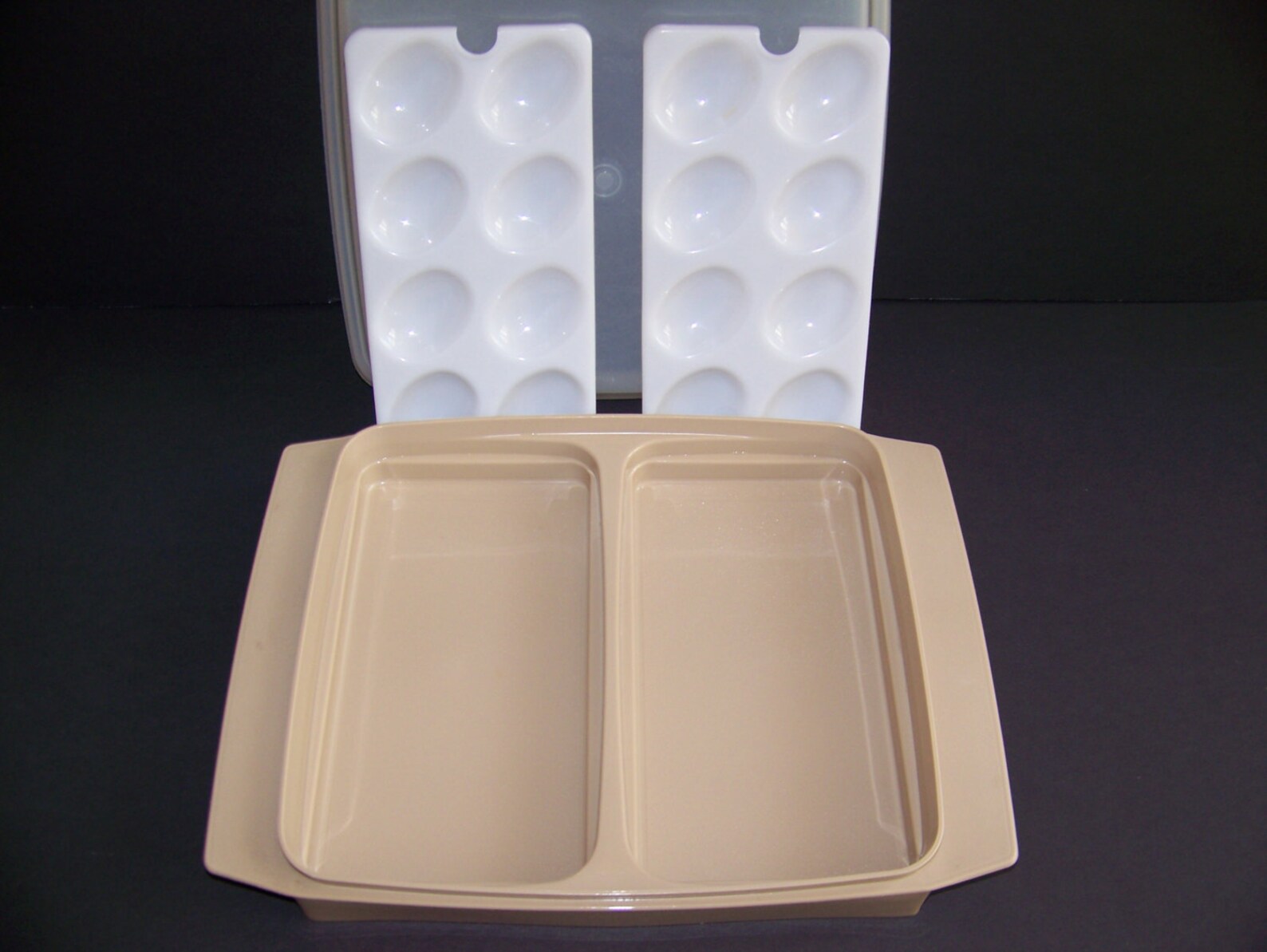 1980s Tupperware Deviled Egg Container Tan 4 Pc Hard Boiled - Etsy