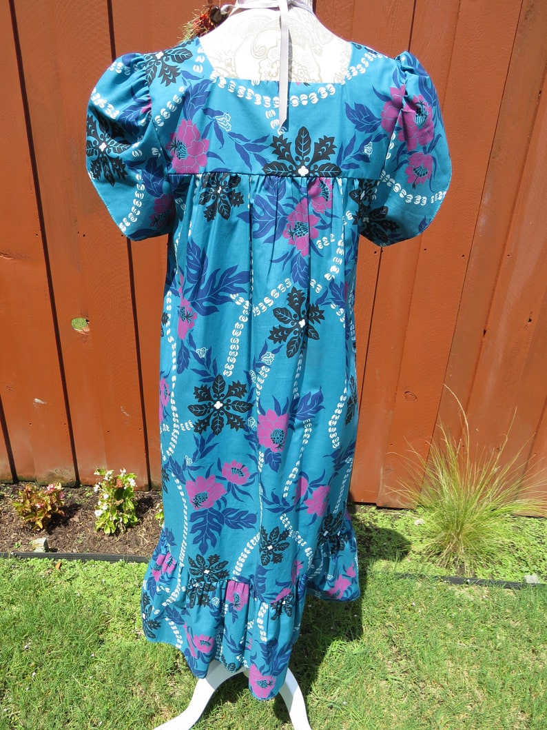 1980s Hawaiian Aloha Muumuu Dress Size Medium White Pikake | Etsy