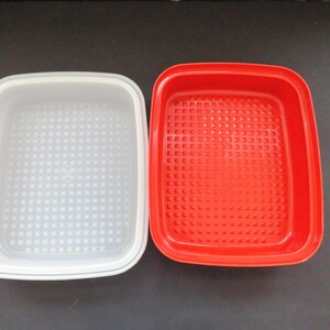 Tupperware Large Season Serve Marinade Container Paprika Orange Plastic ...