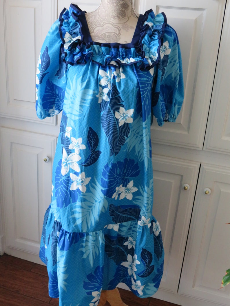 1980s HAWAIIAN Aloha Dress by Island Attitudes - Size XS to S - Bold ...