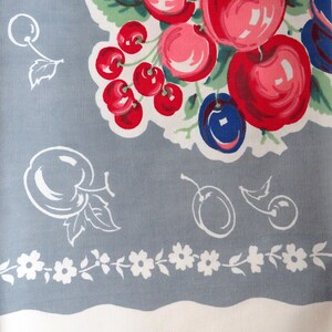 1950s Large Fruit Theme Tablecloth Cherries Apples - Etsy