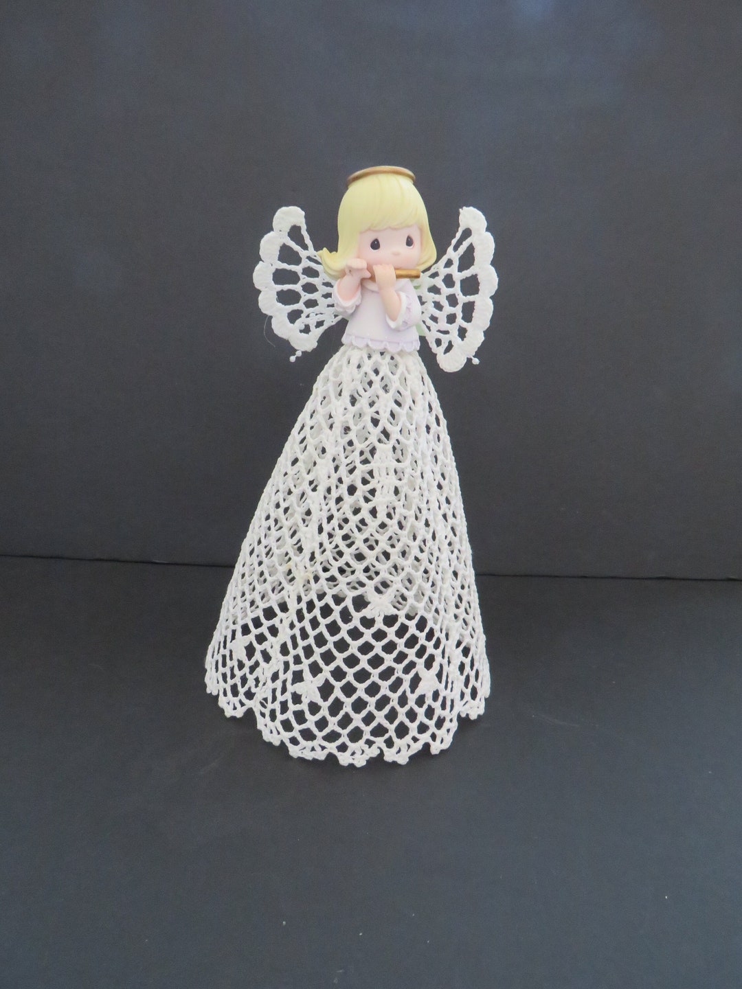 Precious Moments White Lace Angel Tree Topper by Enesco - Etsy