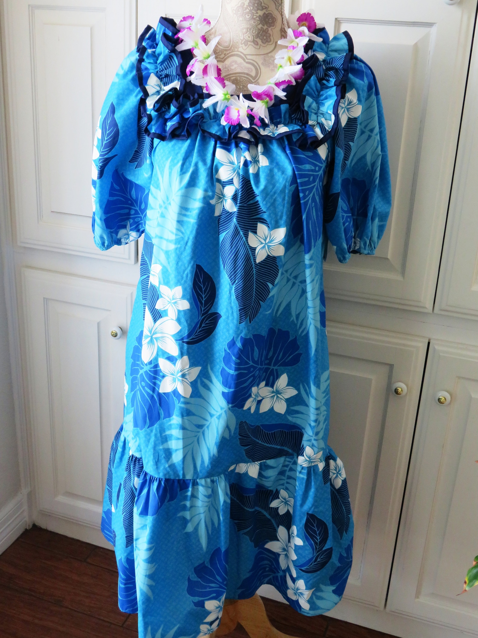 1980s HAWAIIAN Aloha Dress by Island Attitudes - Size XS to S - Bold ...
