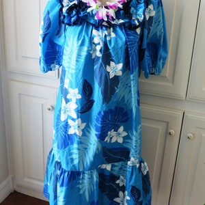 1980s HAWAIIAN Aloha Dress by Island Attitudes - Size XS to S - Bold ...