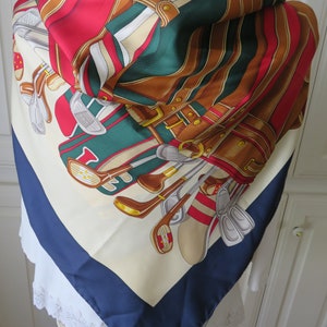 Large Golf Theme Silk Scarf by Ralph Lauren Golf Clubs Golf - Etsy
