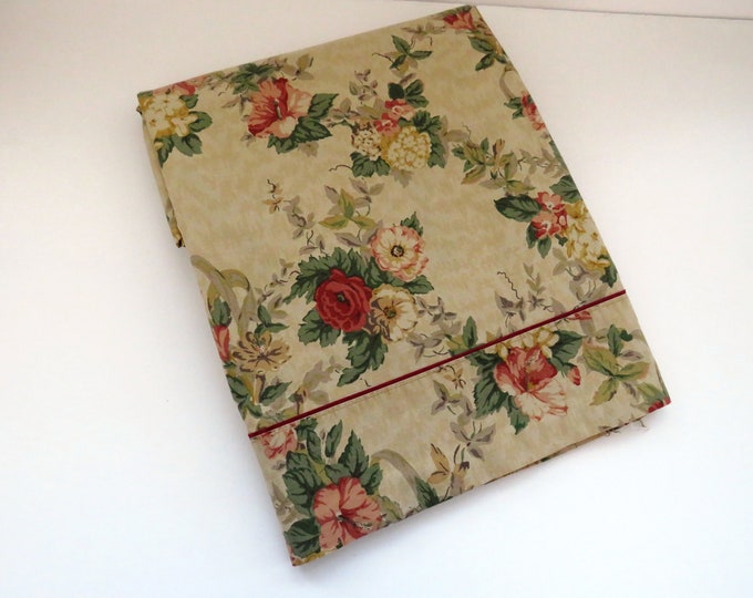 1980s Vintage KING Rose Floral Flat Sheet by Waverly - Roses Hydrangea ...