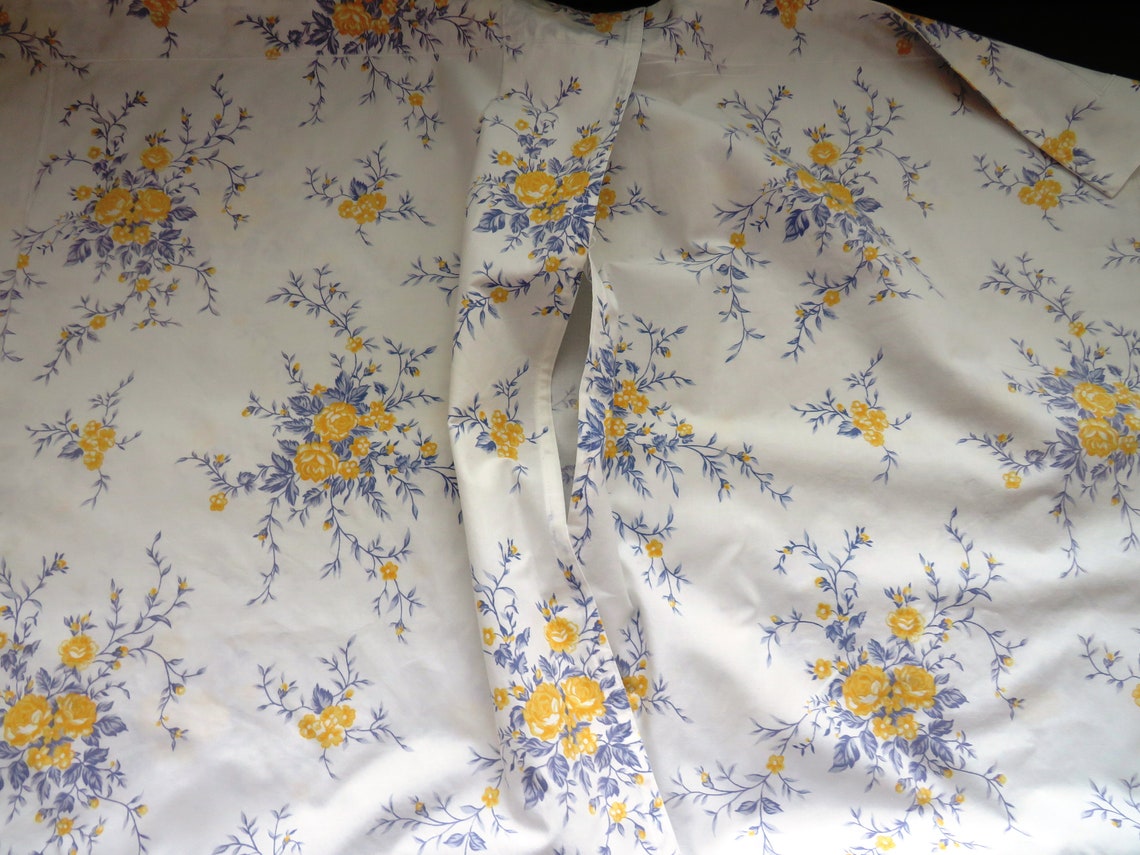 Full Queen Floral DUVET Cover Plus ONE Sham Yellow Roses - Etsy