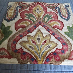 ONE Euro Pillow Sham by Pottery Barn - Karlie - Red Blue Green Gold ...