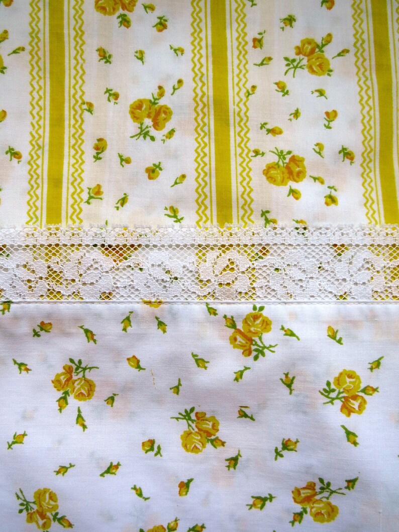 Yellow Roses Twin Flat Sheet by JC Penney Yellow Rose Buds - Etsy