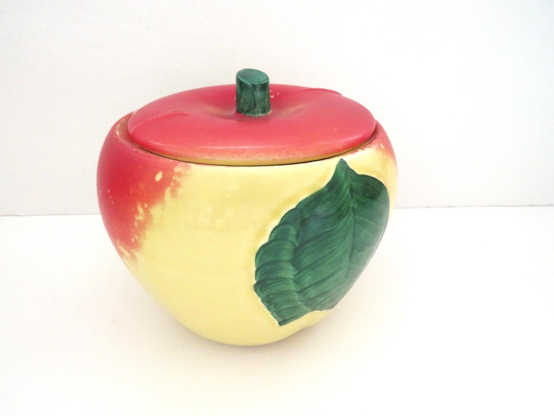 1940s Apple Grease Jar With Lid - Taylor Smith Taylor - MCM Retro ...