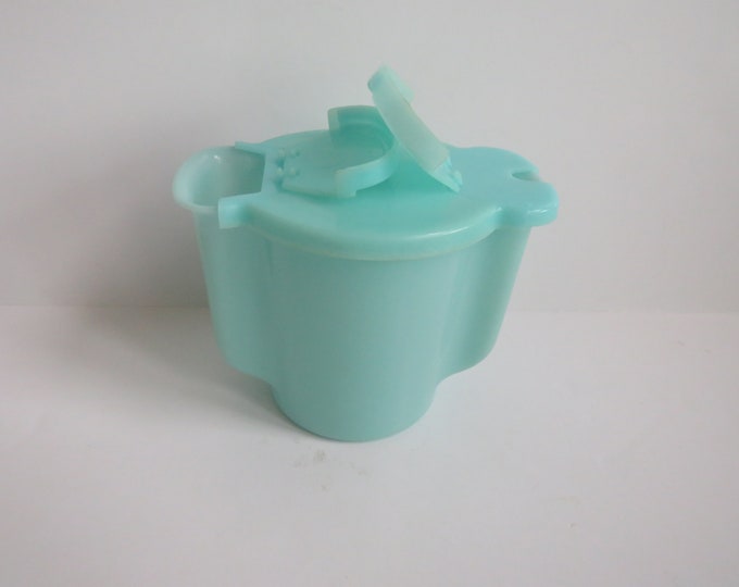 Tupperware Sugar Bowl With Flip Top Lid - Aqua Blue Turquoise - 1960s ...